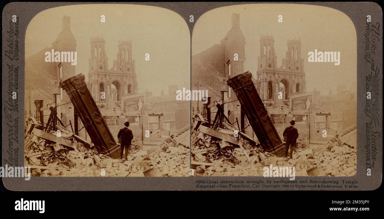 Great destruction wrought by earthquake and fire -- showing Temple ...