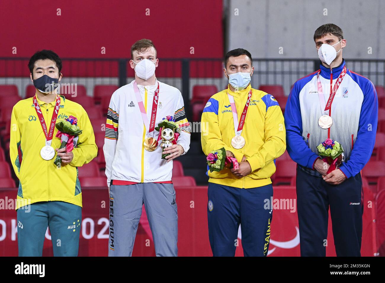 Australian Lin Ma, Belgian table tennis player Laurens Devos, Ukrainian ...