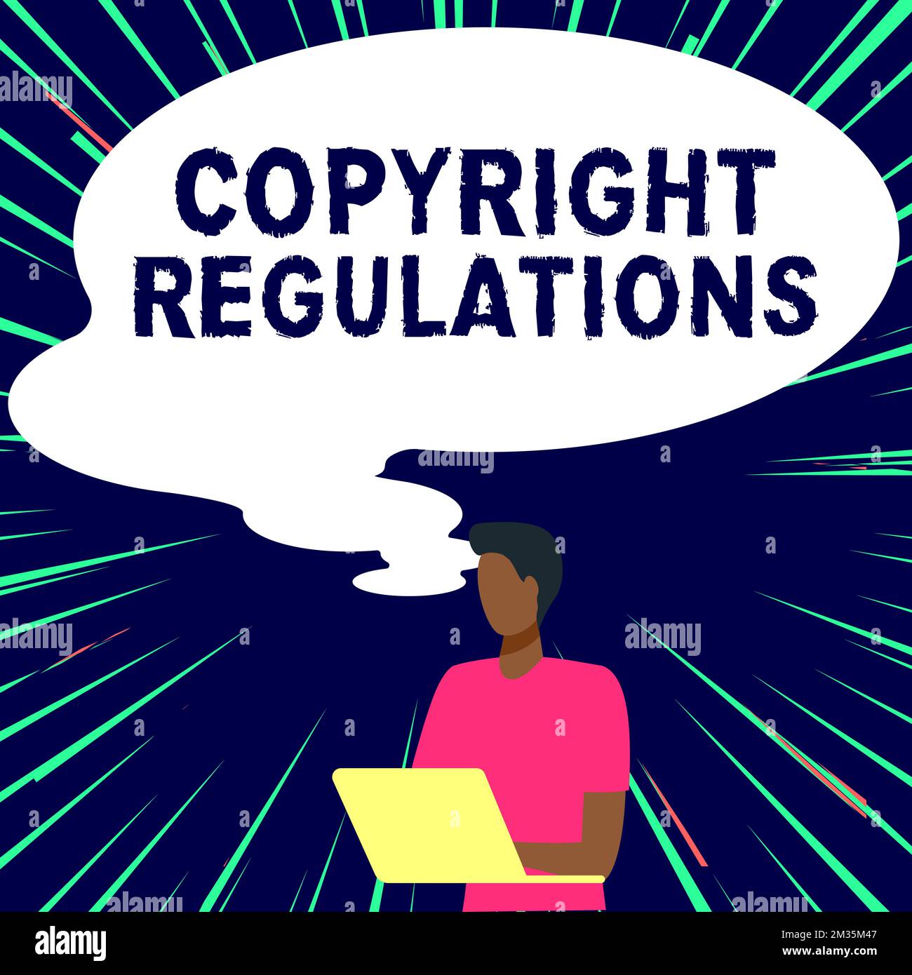 Conceptual caption Copyright Regulations. Internet Concept body of law ...
