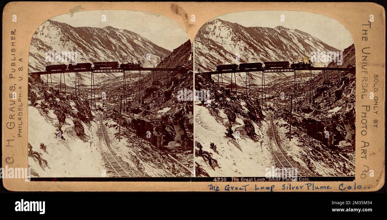 The great loop, Silver Plume, Colo. , Mountains, Railroad bridges ...