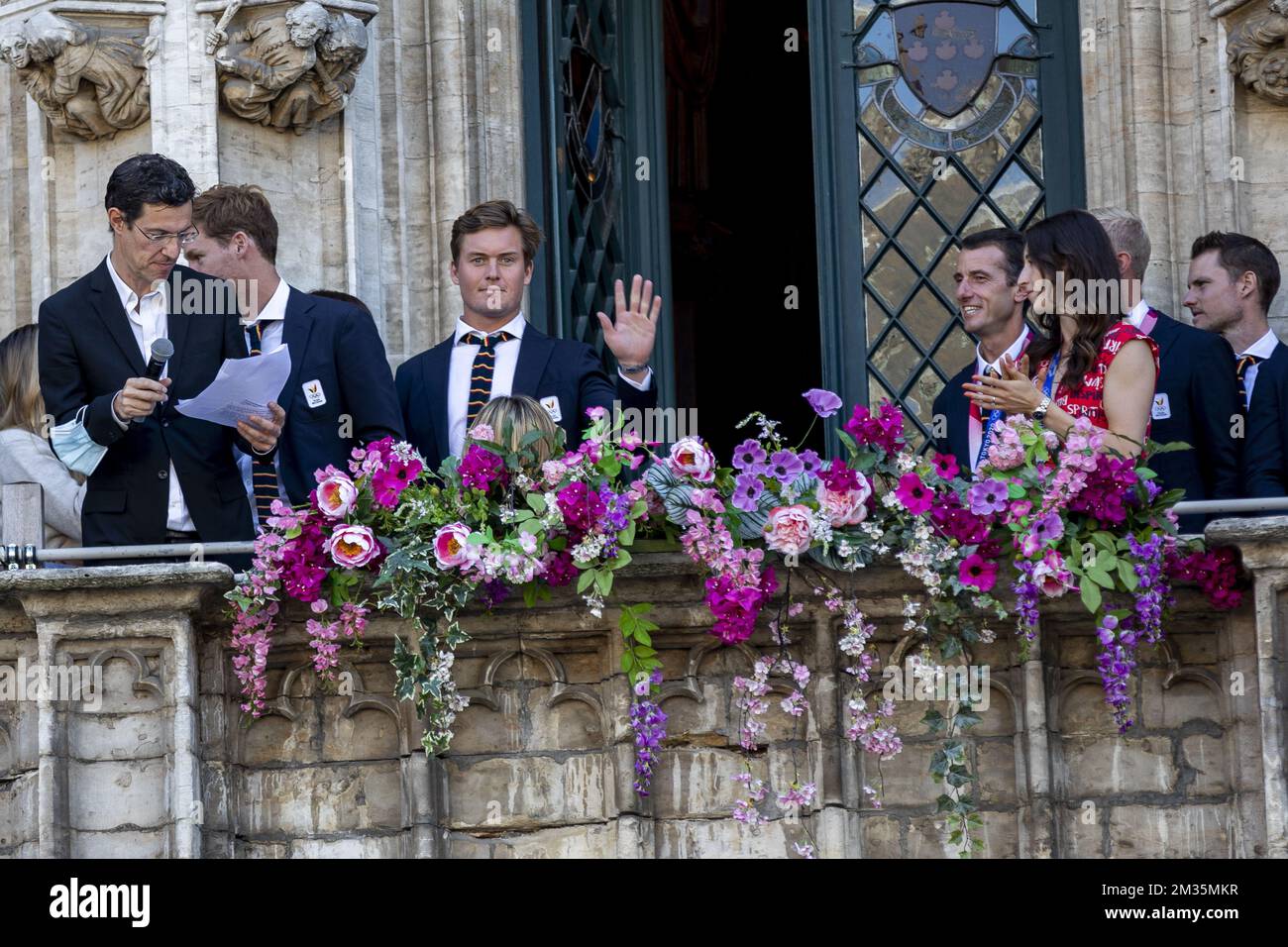Belgian Hockey player Tom Boon pictured during a celebration for the ...