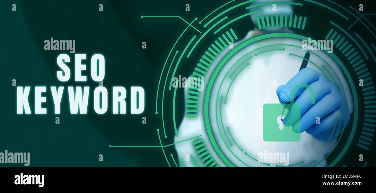 Conceptual display Seo Keyword. Business overview phrases in your web ...