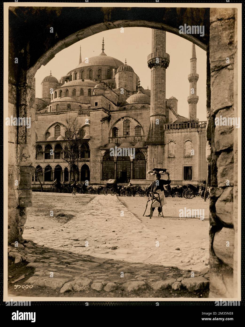 The great Sultan Ahmed Mosque as seen through an archway , Mosques ...