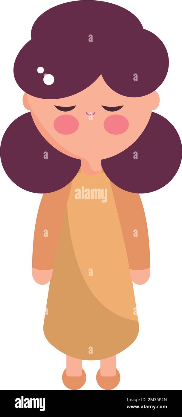 Isolated virgin mary Nativity character Christmas season Vector Stock ...