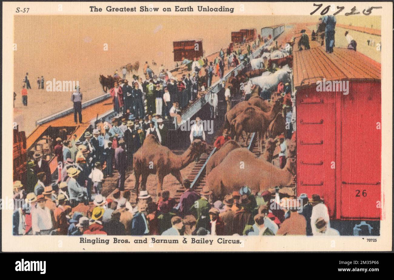 The greatest show on earth unloading, Ringling Bros. and Barnum ...