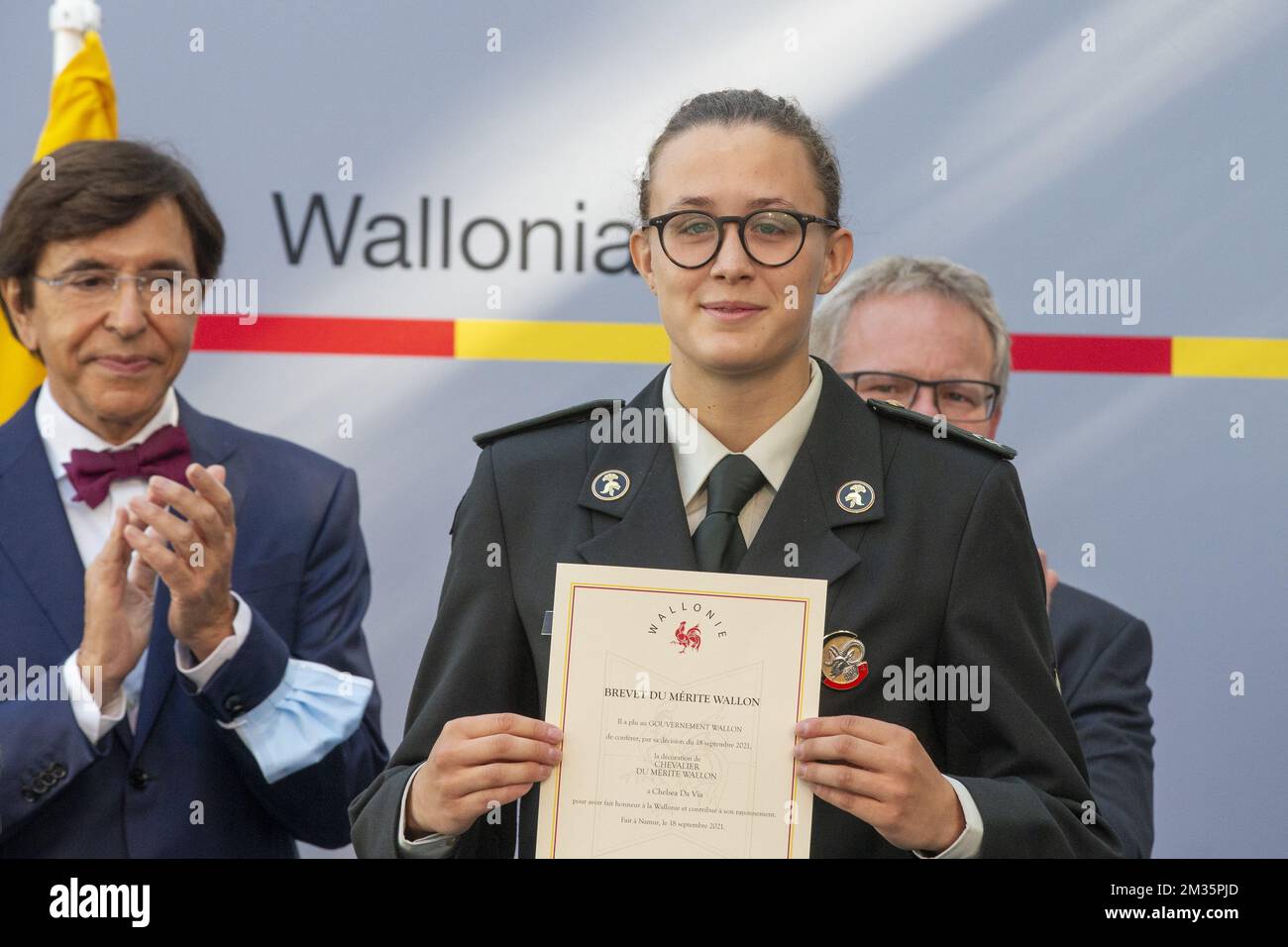 Chelsea Da Via pictured during the award ceremony for the 'Merites ...