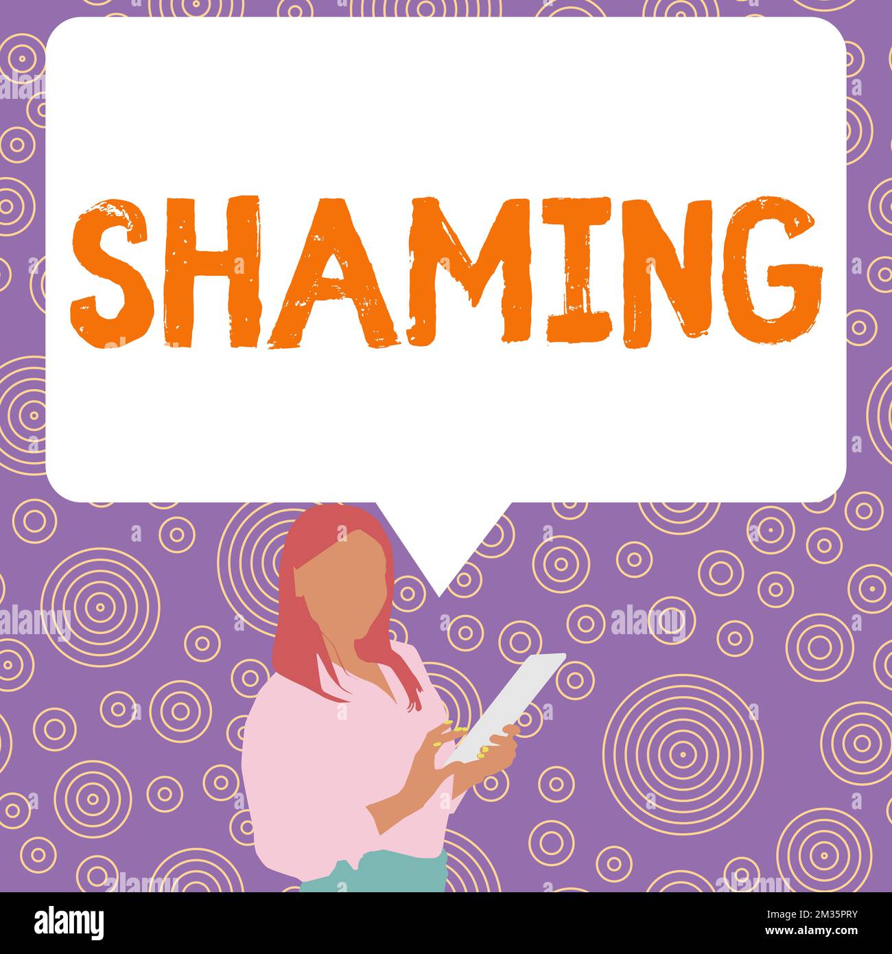 Text showing inspiration Shaming. Conceptual photo subjecting someone ...