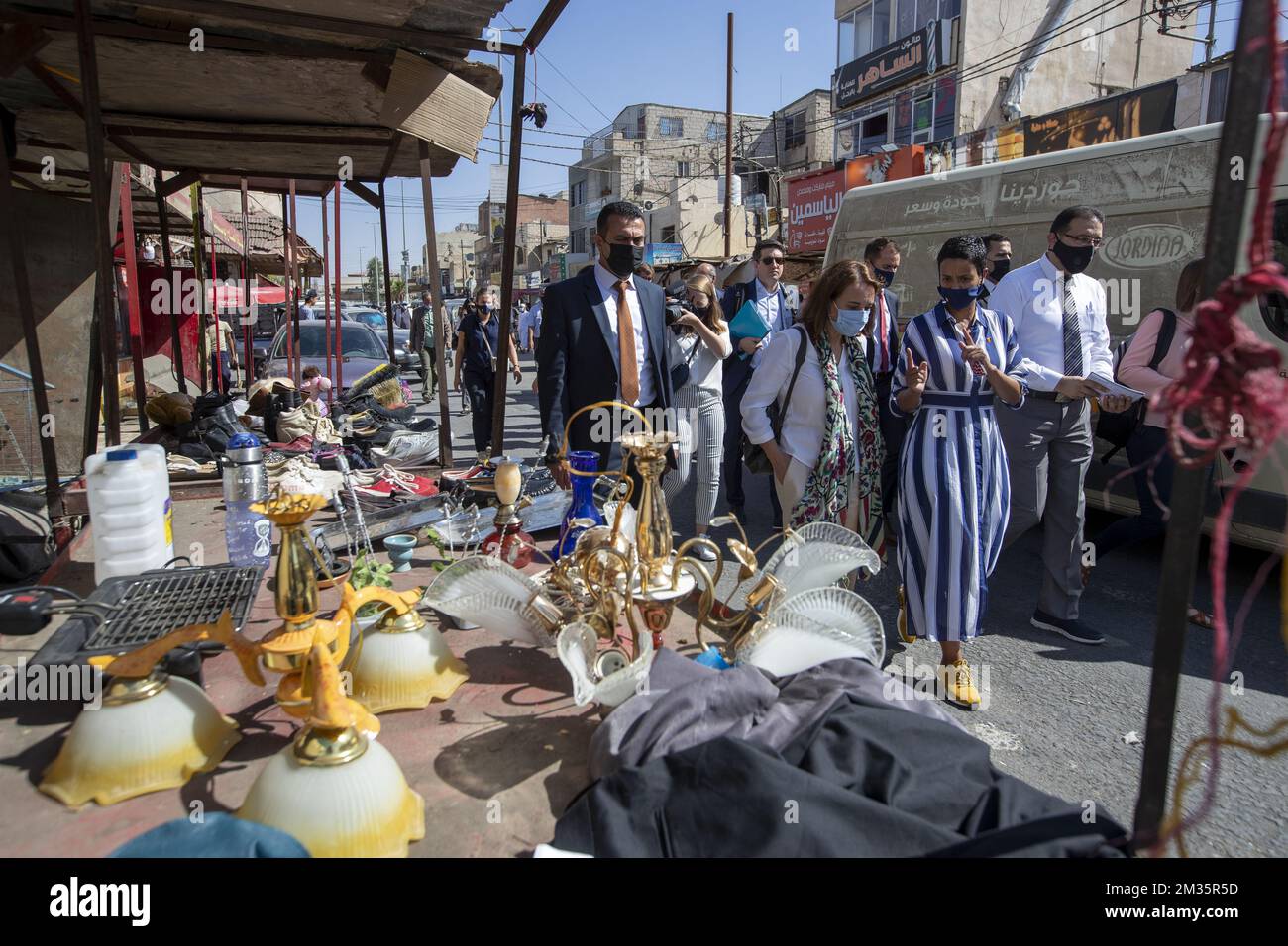 Minister for Development Cooperation Meryame Kitir (R) pictured during ...