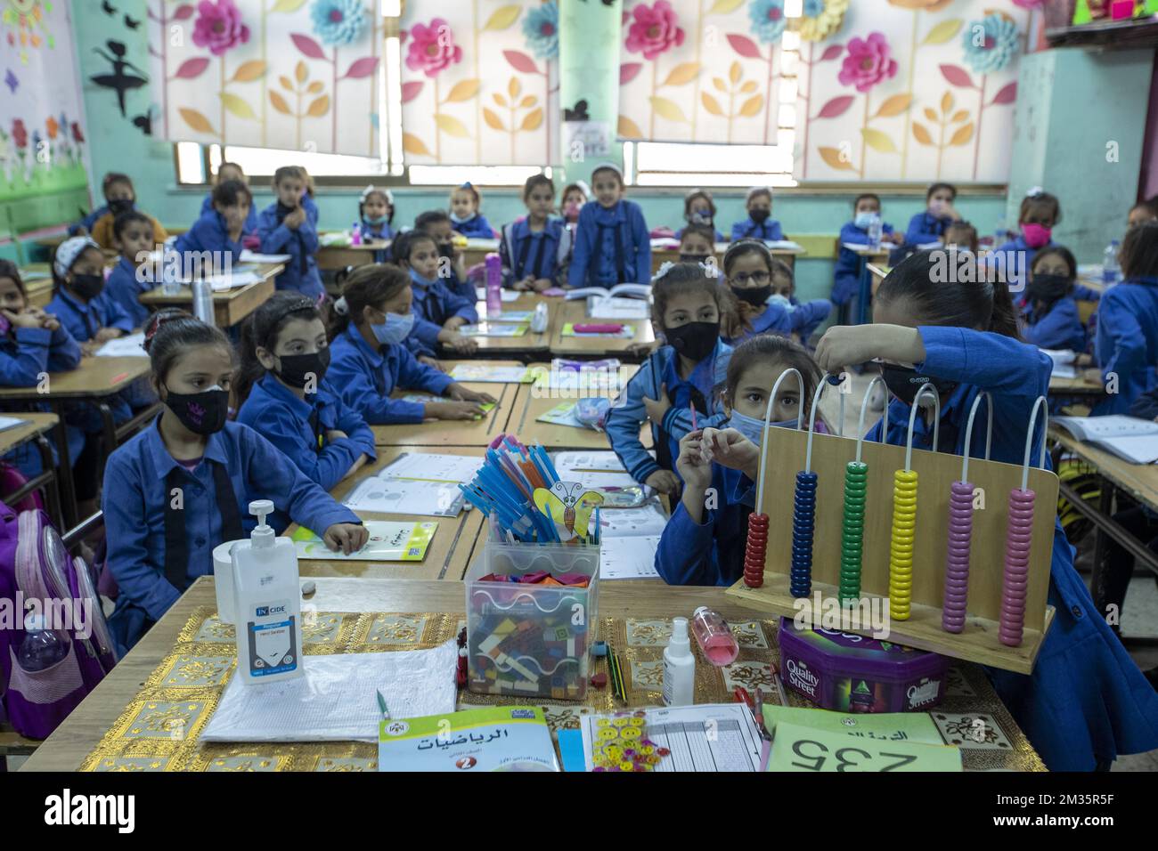 Illustration picture during a visit to the Baqa'a refugee camp of UNRWA ...