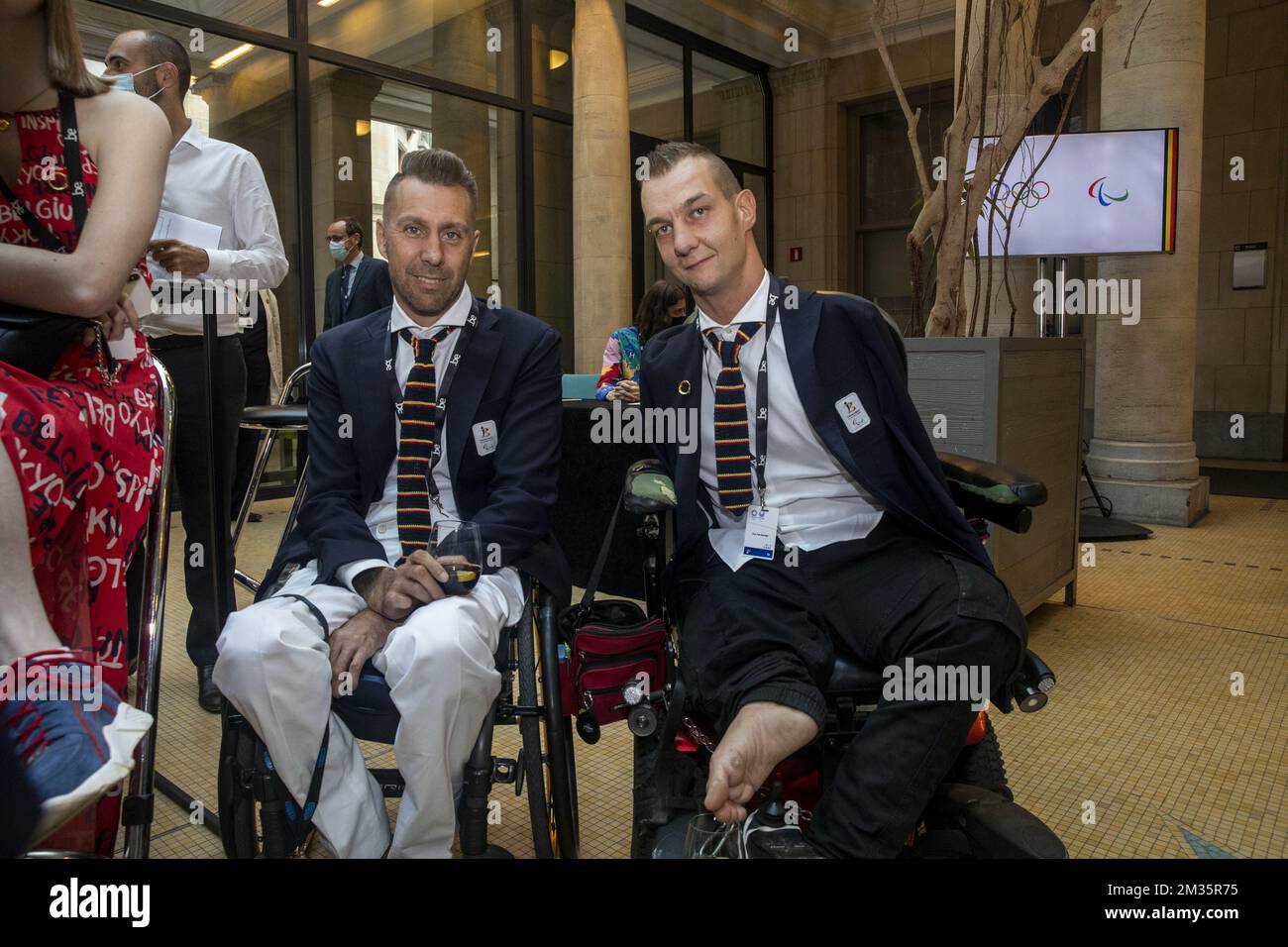 Illustration shows a celebration for Olympic and Paralympic medalists ...