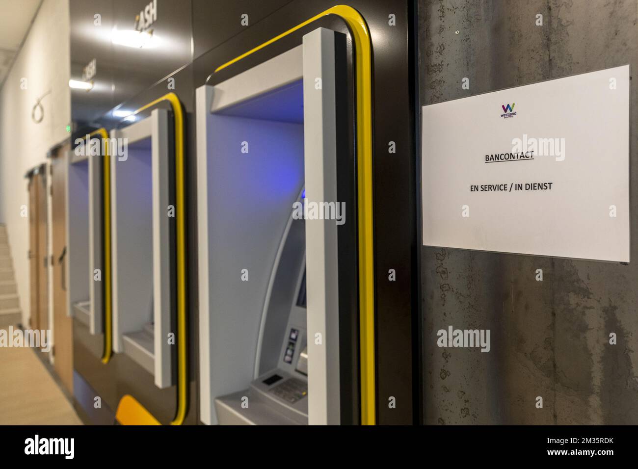 Illustration Shows a 'neutral' cash machine in Anderlecht, Brusssels ...