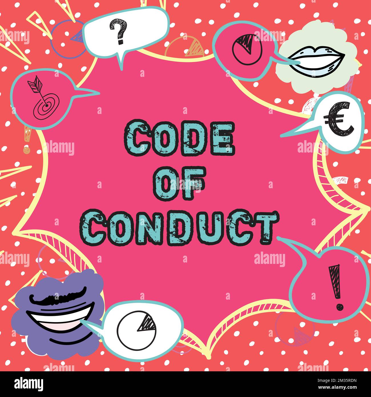 Conceptual display Code Of Conduct. Conceptual photo Ethics rules moral ...