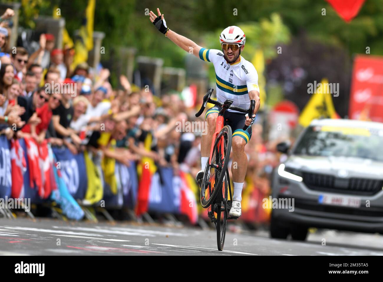 Australian Nathan Haas pictured in action during the elite men road ...