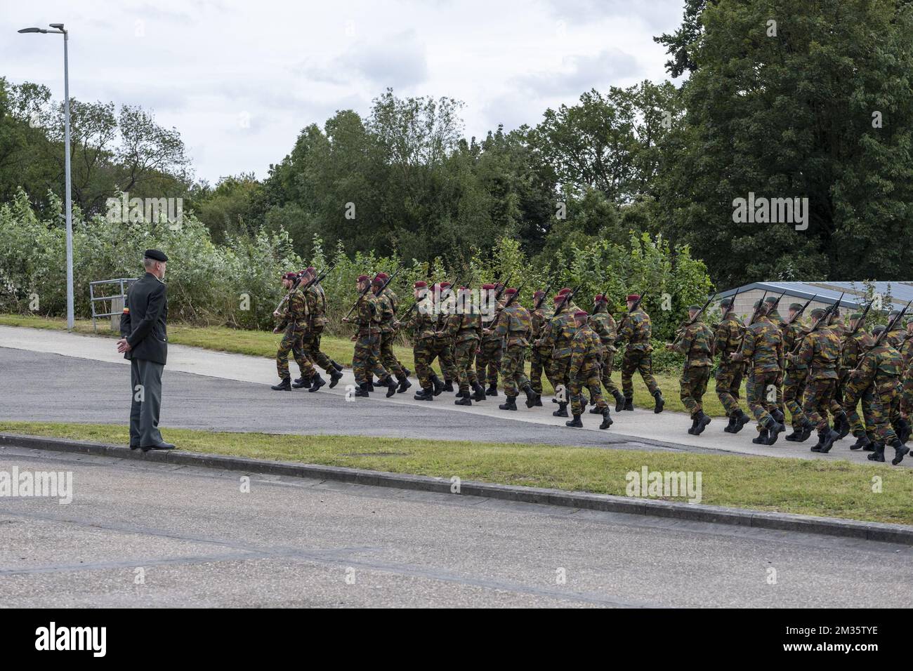 Illustration picture shows a ceremony for the transfer of command of ...
