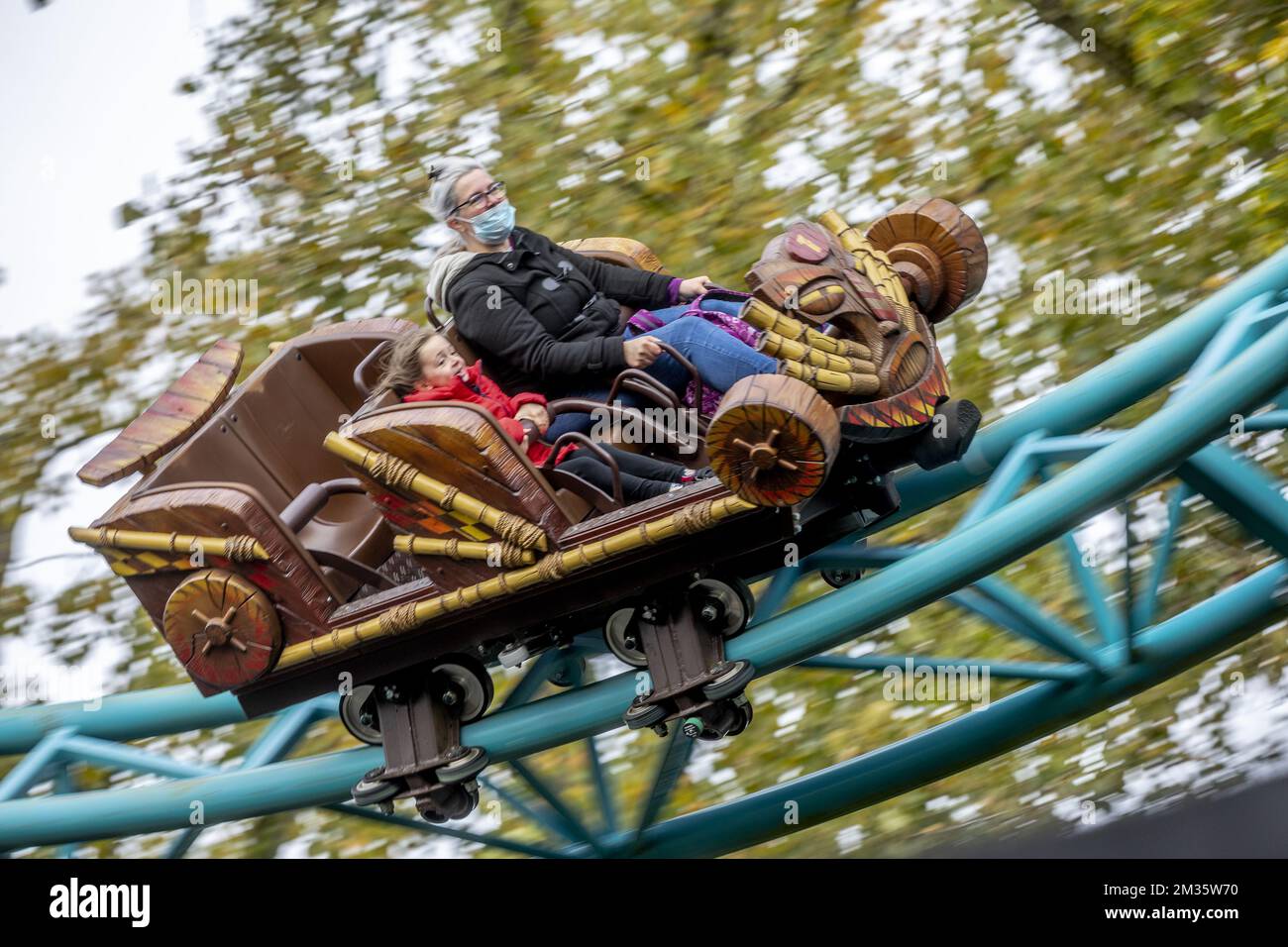 Illustration picture shows the Walibi amusement park in Wavre on the ...