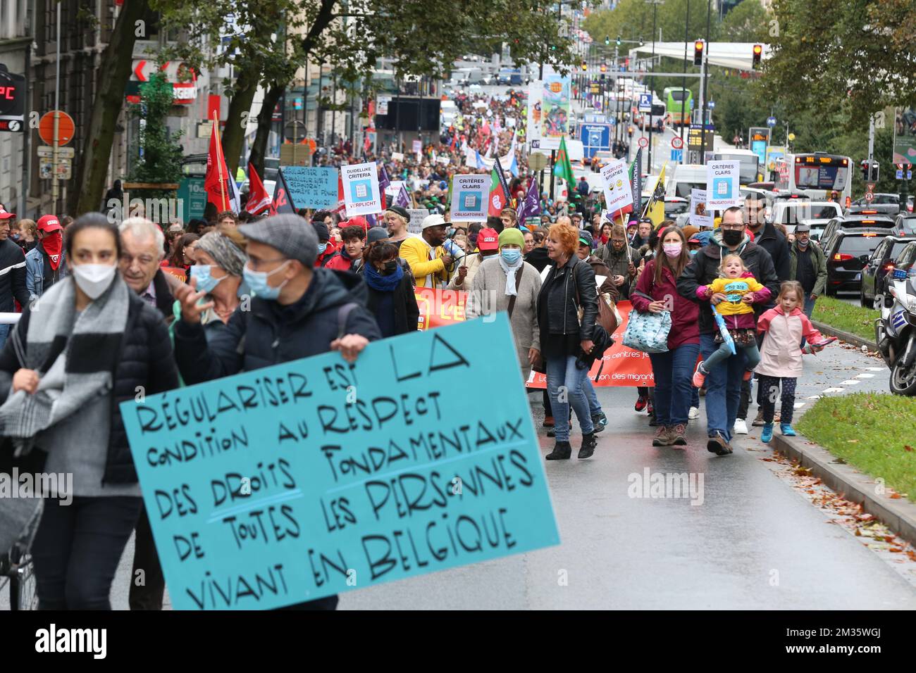 Illustration shows the 'We are Belgium too' demonstration to support ...