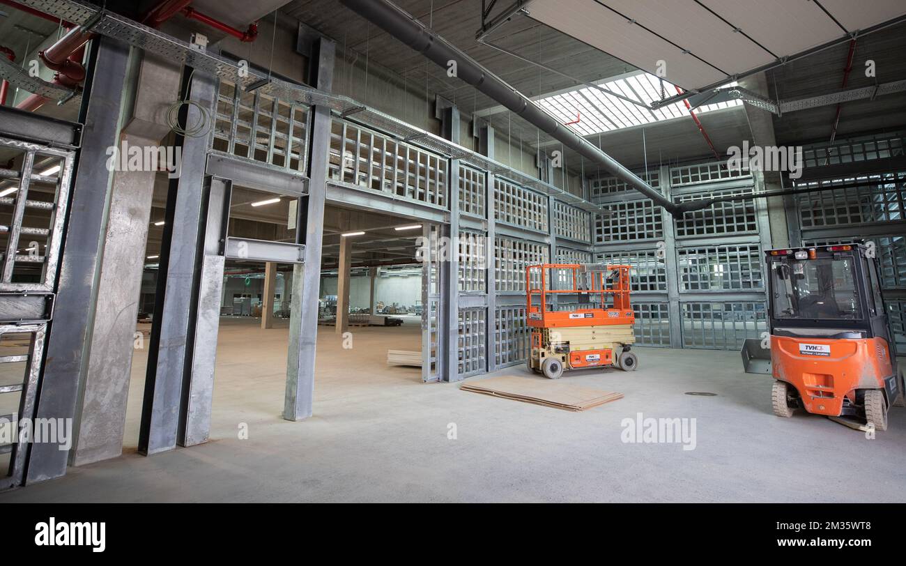 Illustration picture taken during a visit to the construction site of a ...