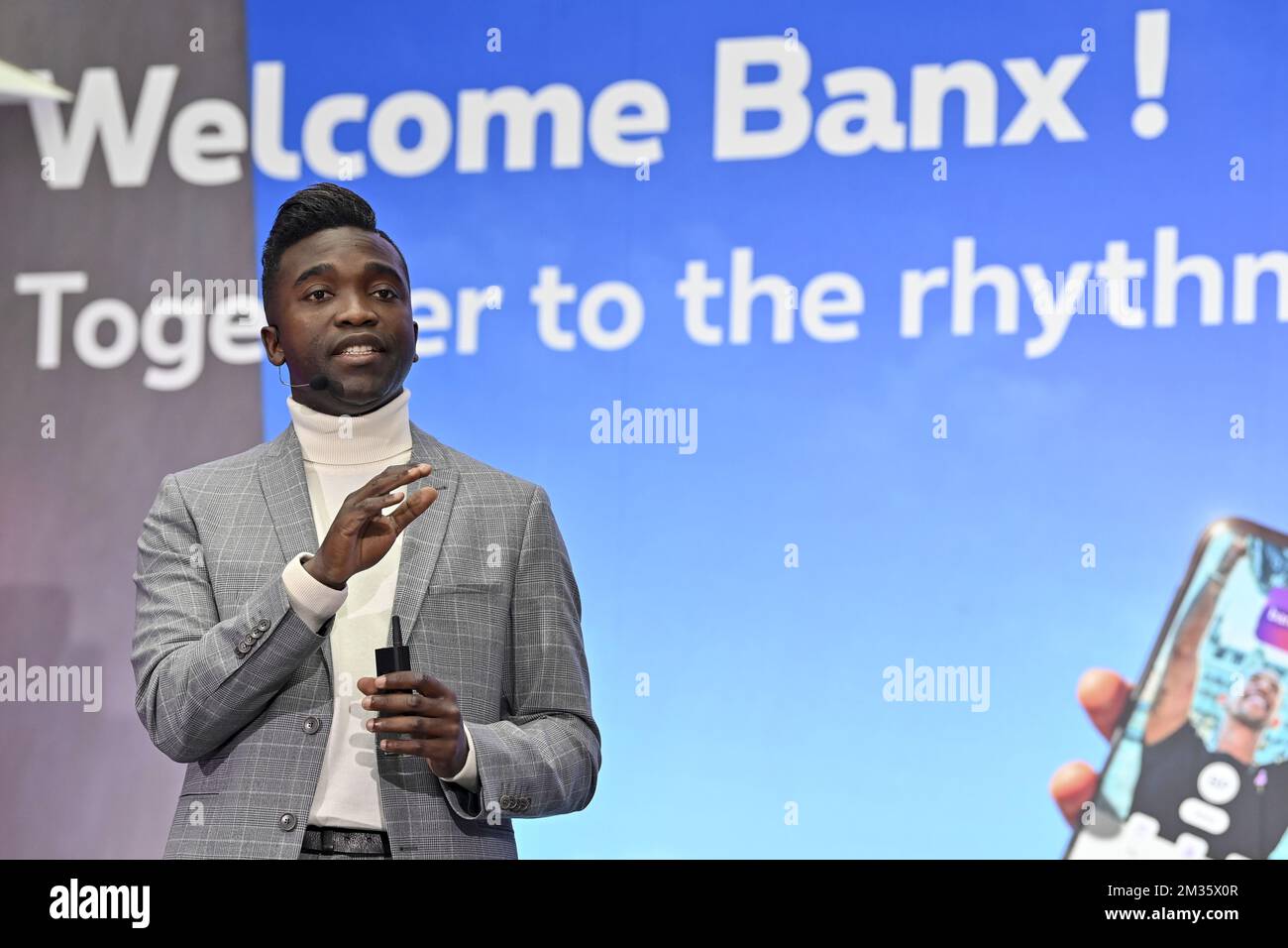 Izzy Van Aelst, head of Banx pictured during a press conference of ...