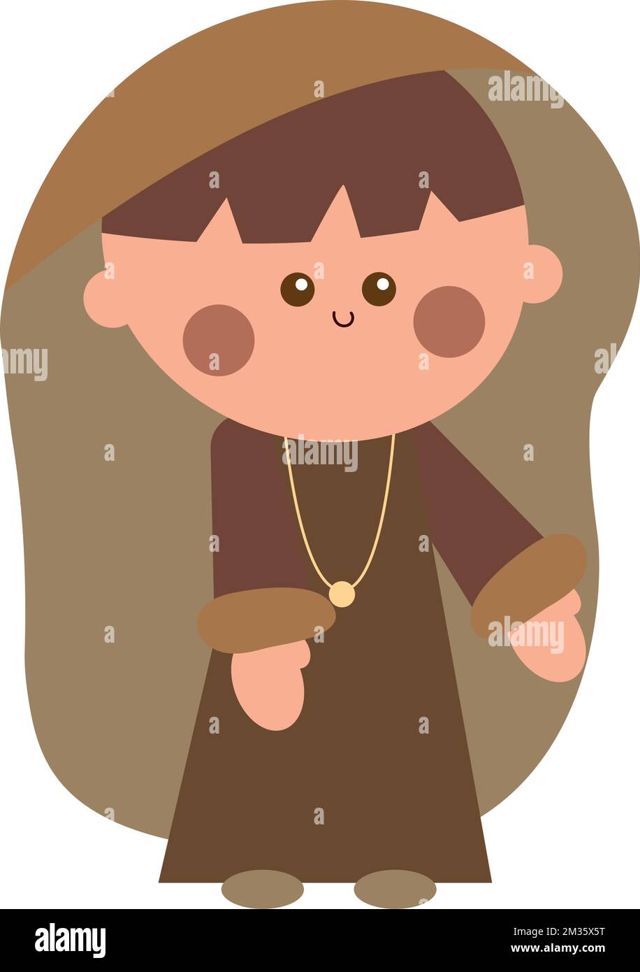 Isolated shepherd cartoon Nativity character Christmas season Vector ...