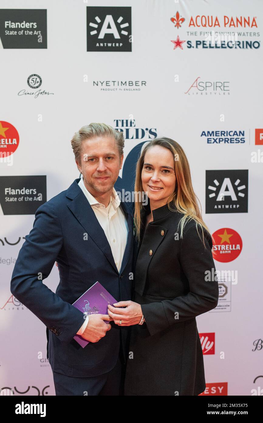 Chef Seppe Nobels is seen on the red carpet during the awards ceremony ...