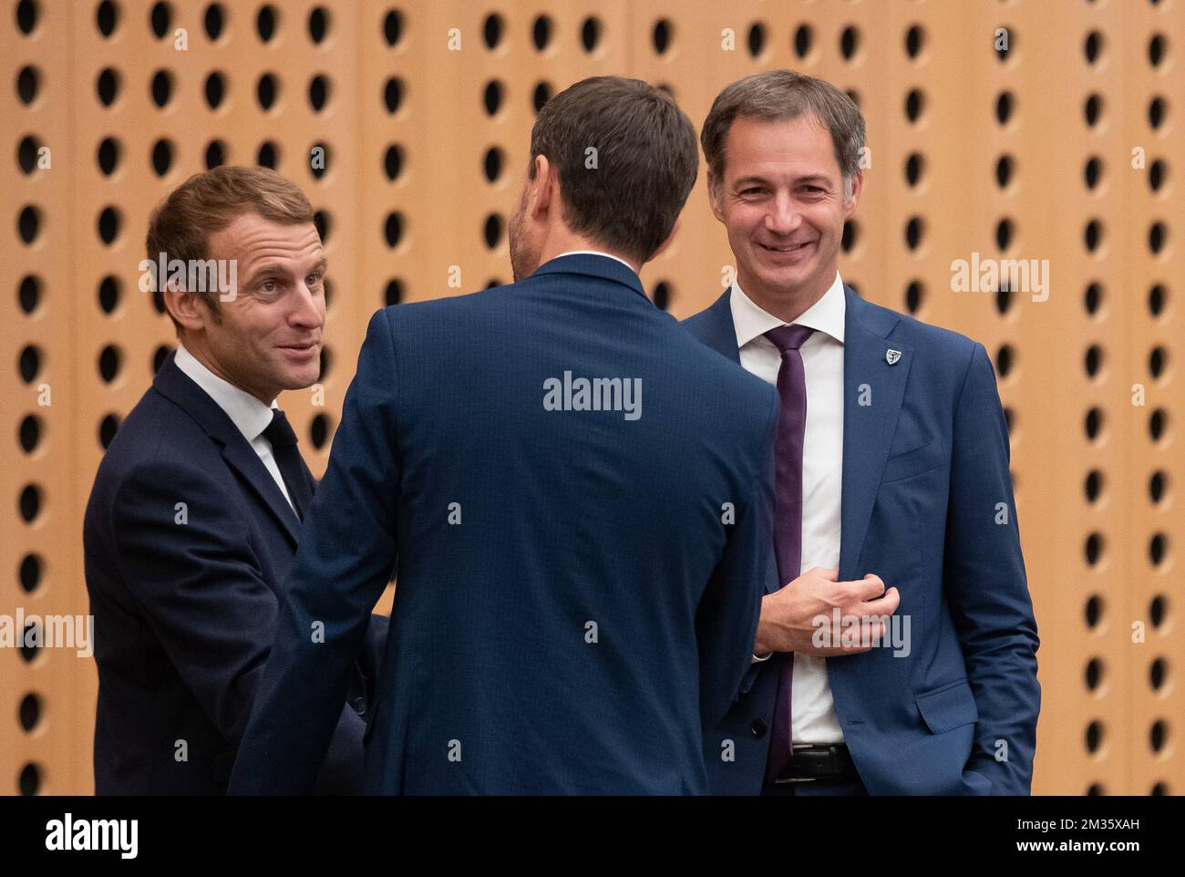 President of France Emmanuel Macron and Prime Minister Alexander De ...