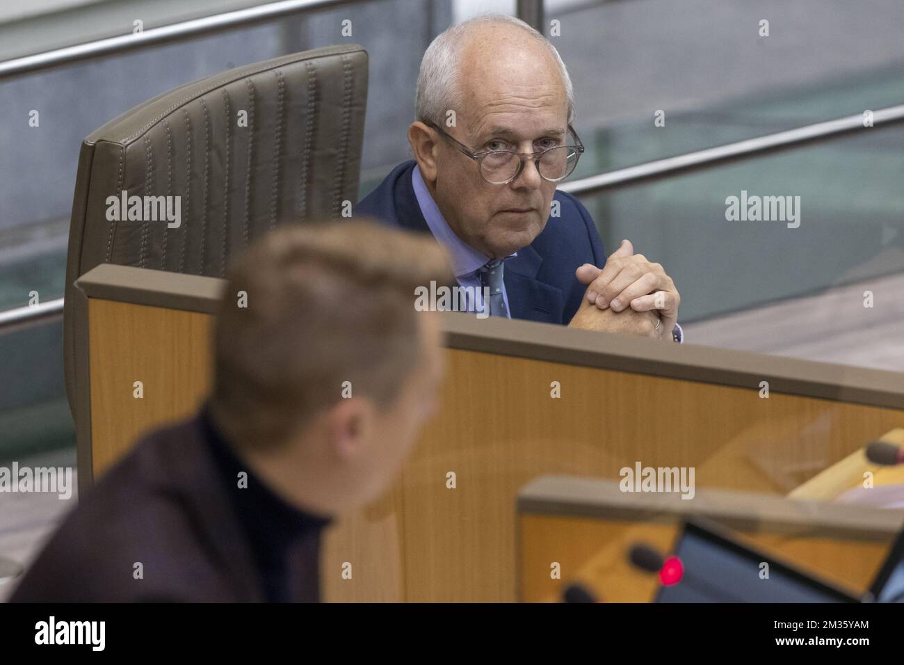 Vooruit's Hannes Anaf and Department Environment secretary-general ...