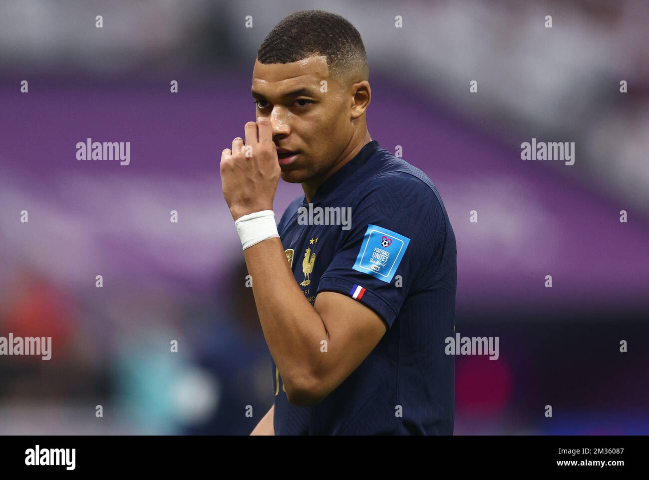 Al Khor, Qatar. 14th Dec, 2022. Kylan Mbappe of France during the FIFA ...