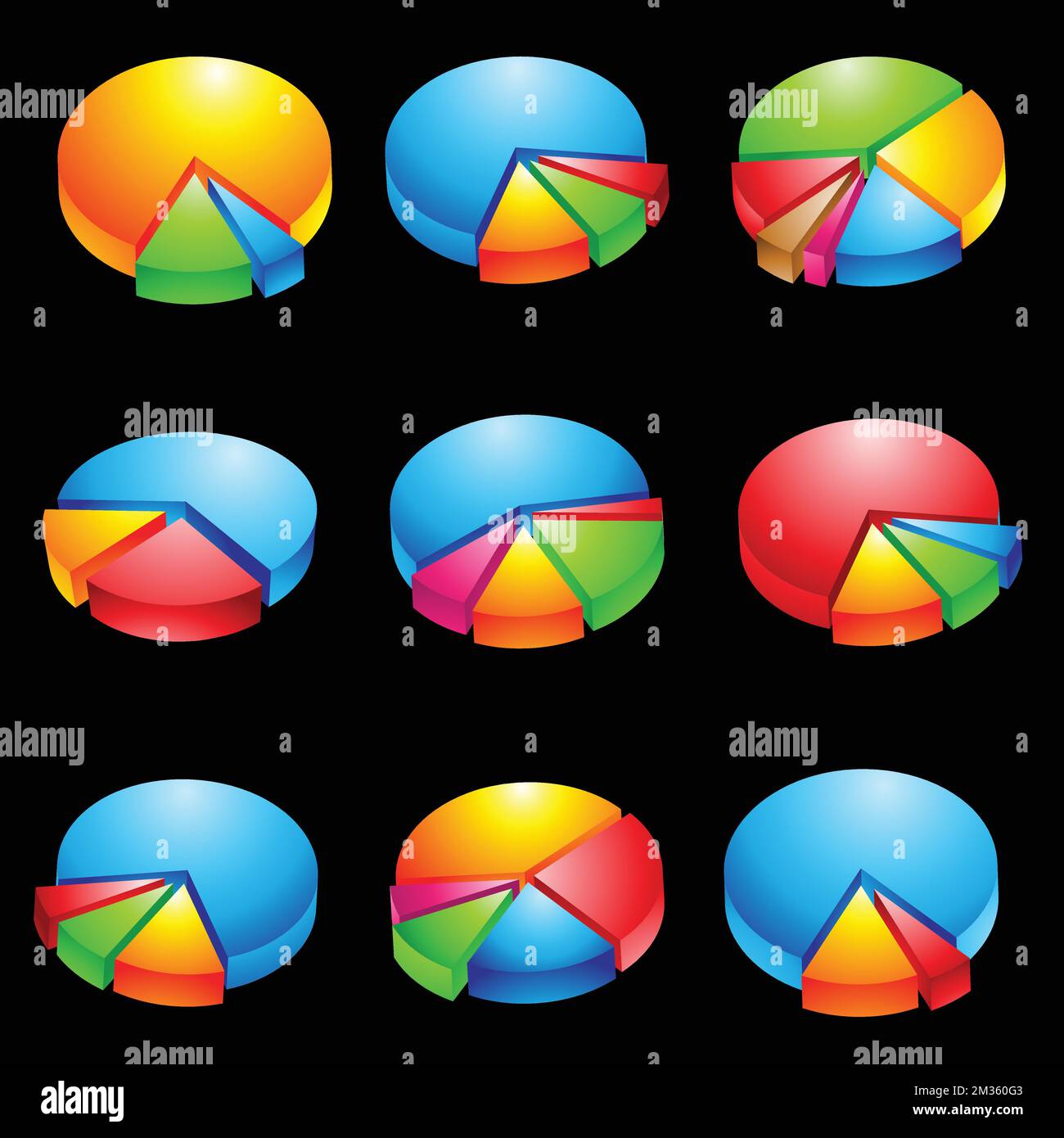 Glossy pie charts hi-res stock photography and images - Alamy
