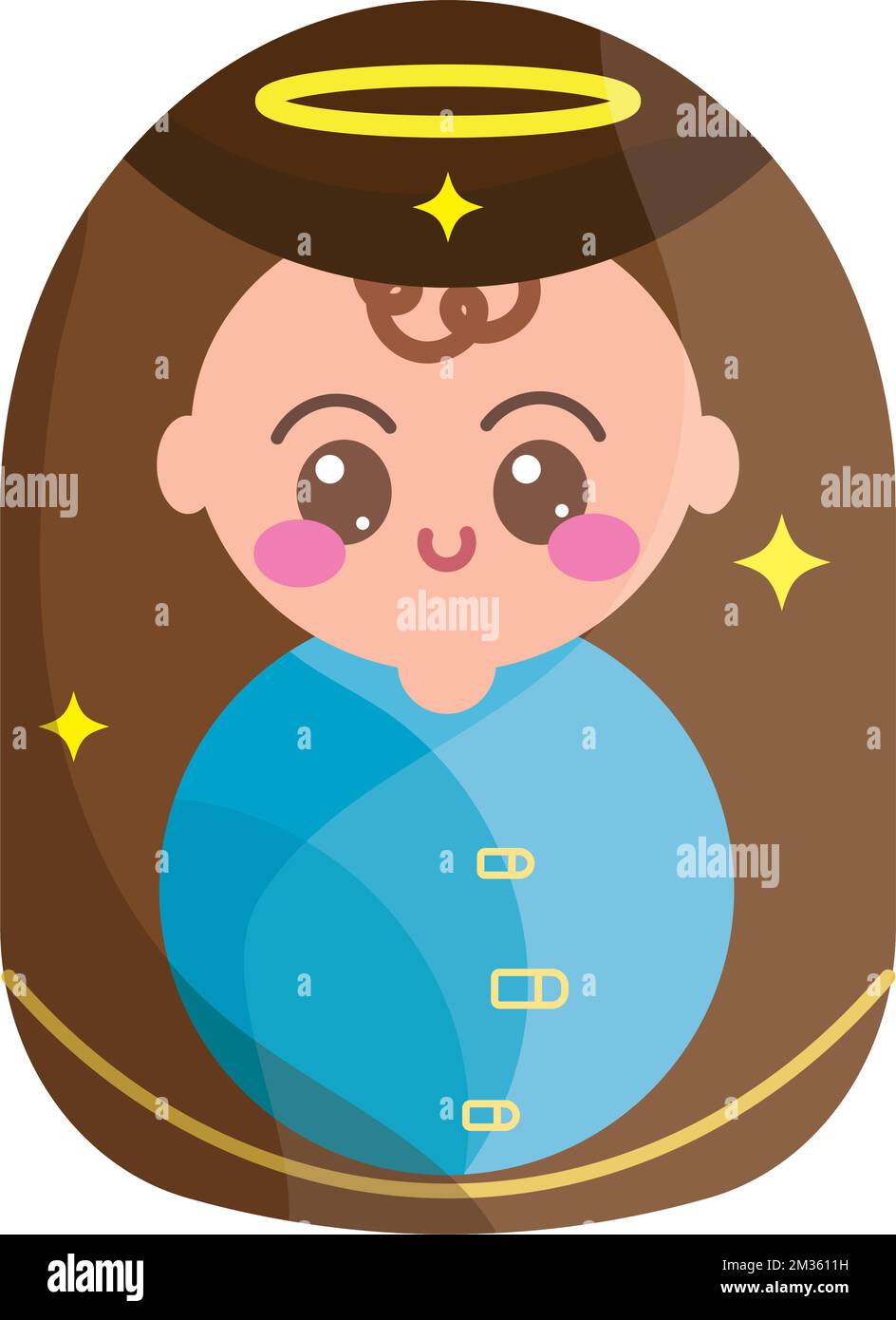 Isolated baby Jesus Nativity Character Christmas season Vector Stock ...