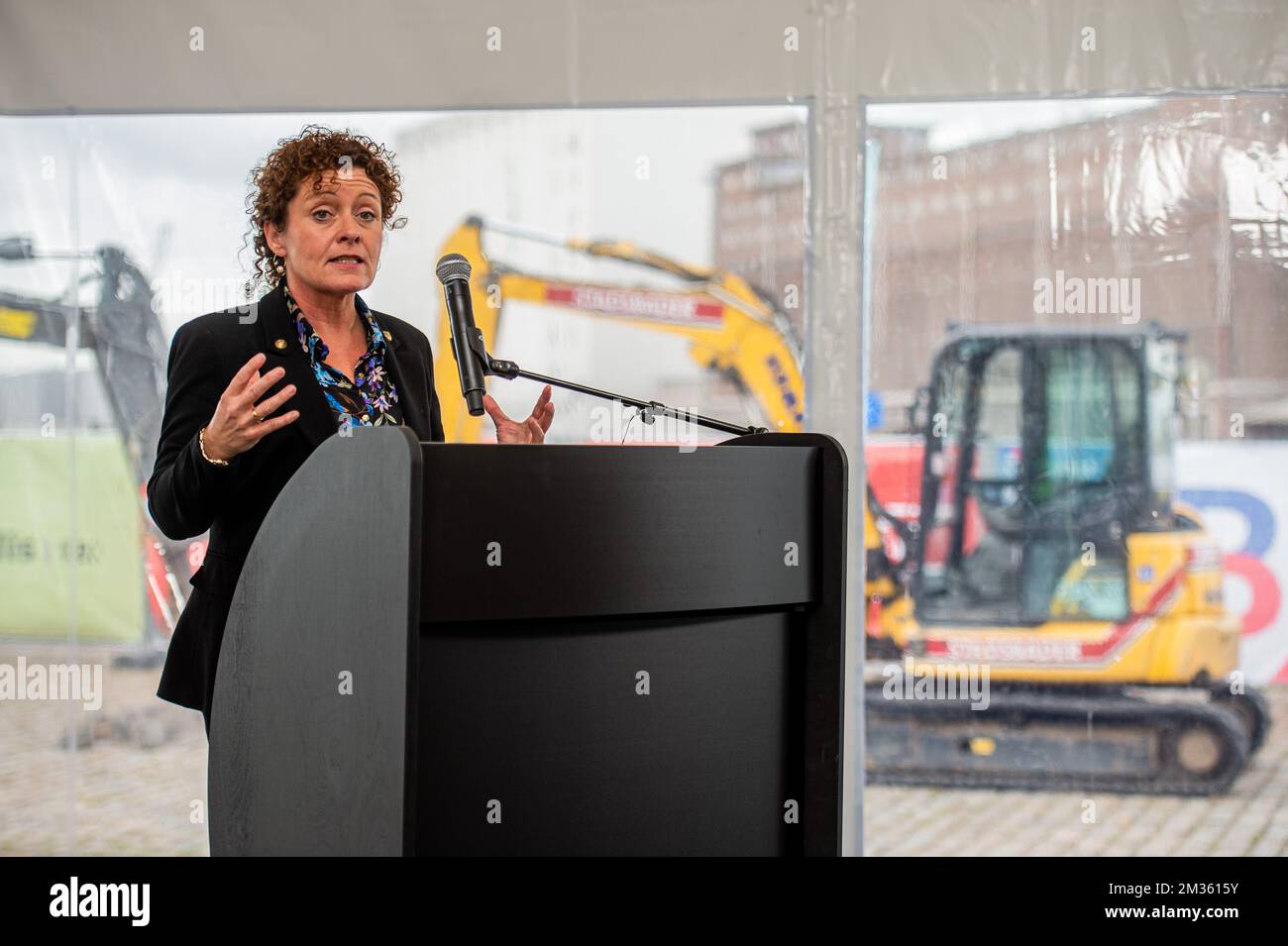 Flemish Minister of Mobility, Public Work Lydia Peeters pictured during ...