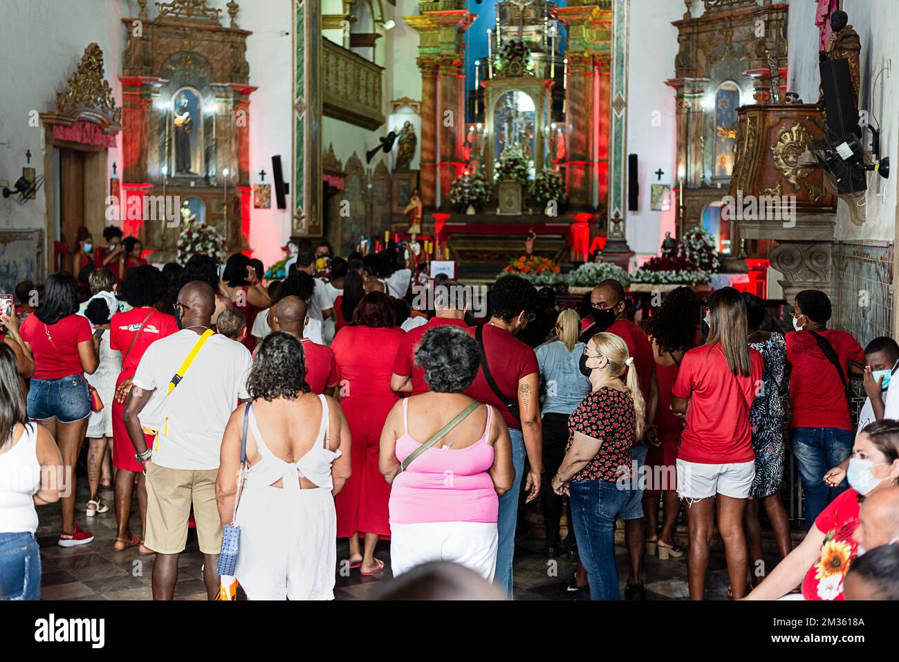 Salvador, Bahia, Brazil - December 04, 2022: Devotees of Santa Barbara ...
