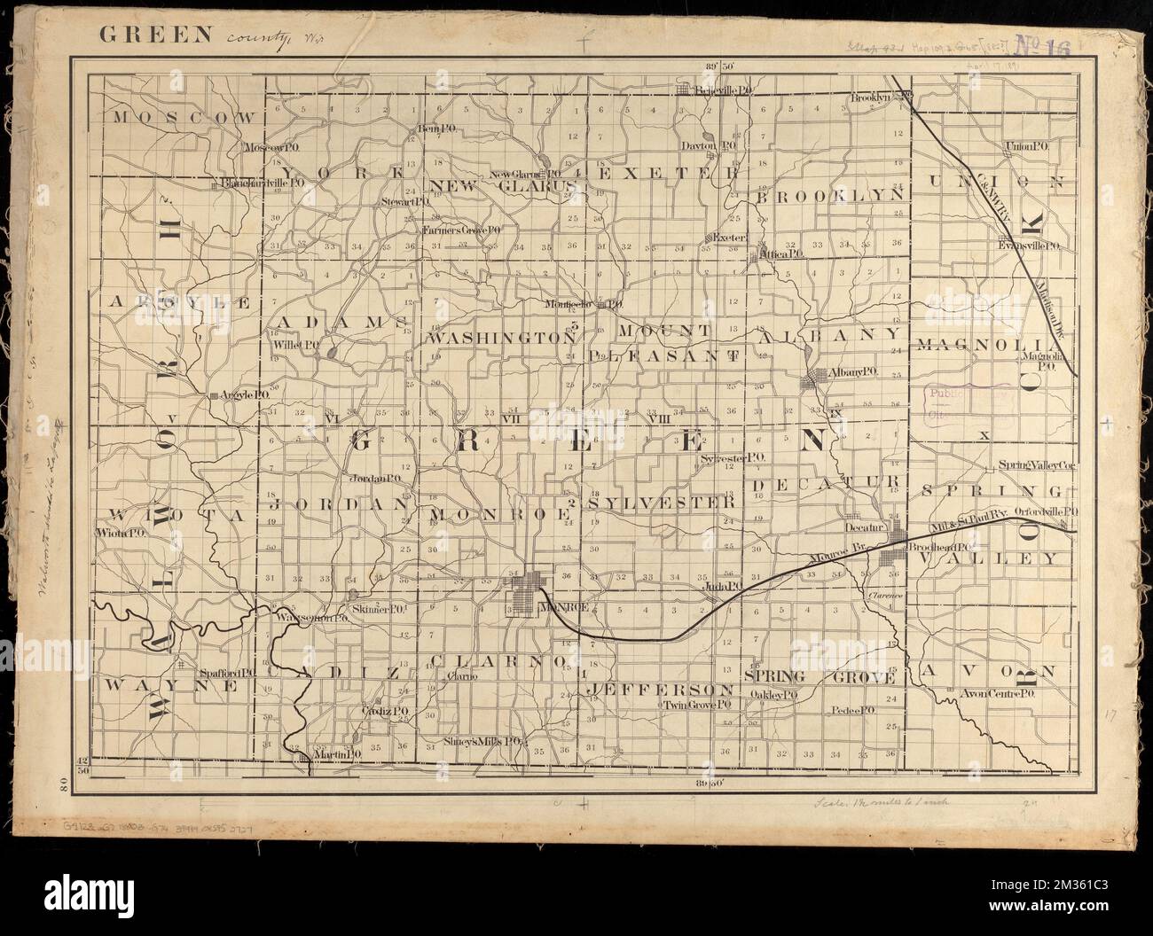 Green County, Wis. , Green County Wis., Maps, Manuscript maps Norman B ...
