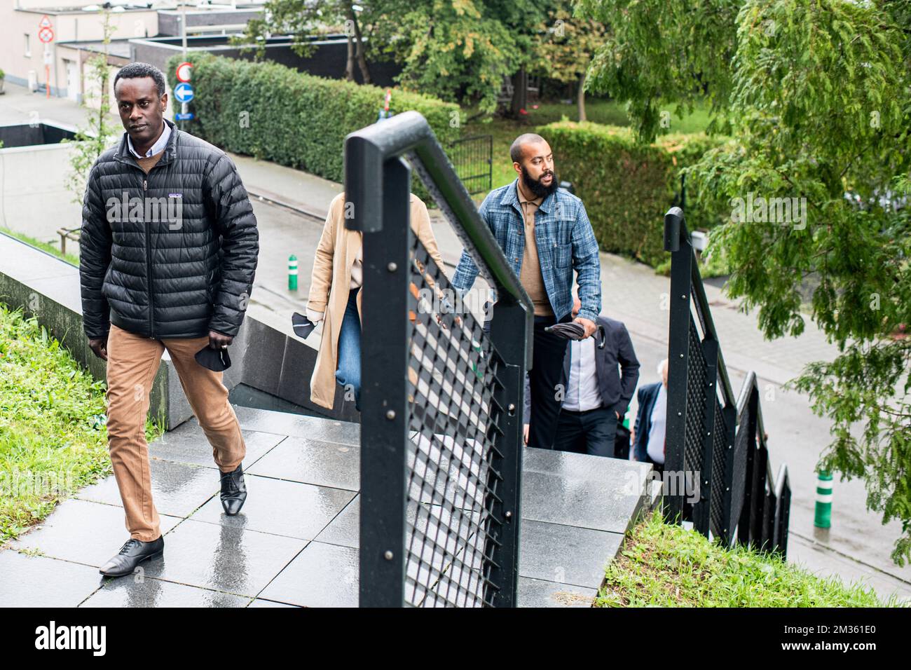 Sanda's father Ousmane Dia arrives for a session of the case against 18 ...