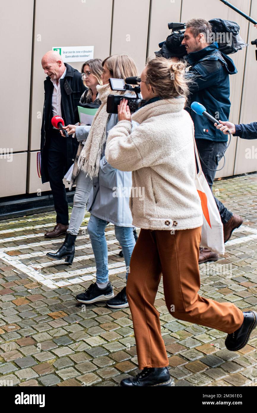 Lawyer Sven Mary arrives for a session of the case against 18 members ...