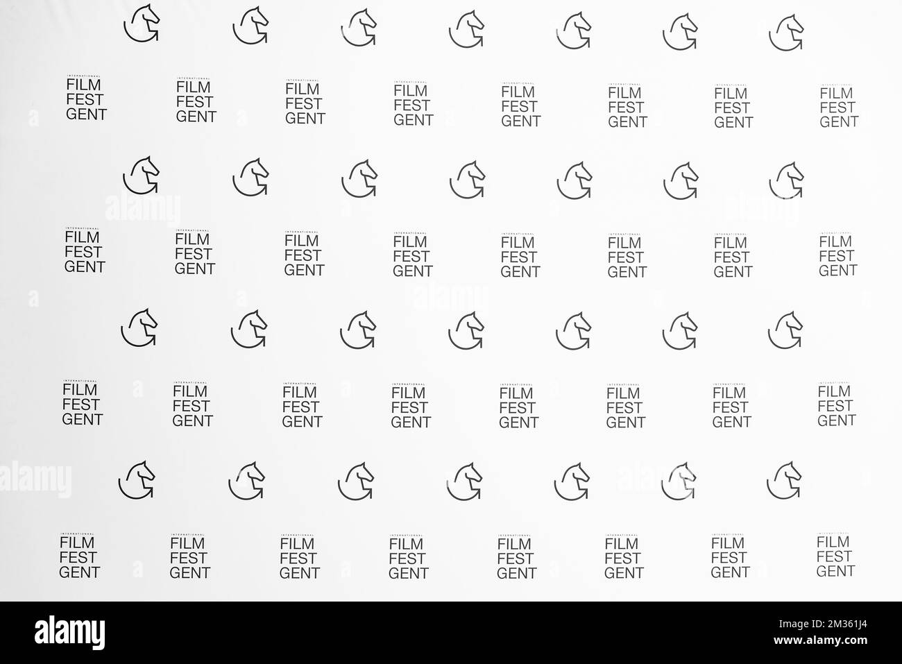 Illustration picture shows logos at the opening of the 48th 'Film Fest ...