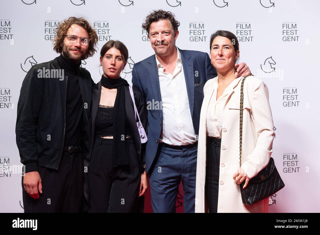 unidentified, unidentified, actor Ben Segers and Lenny Van Wesemael ...