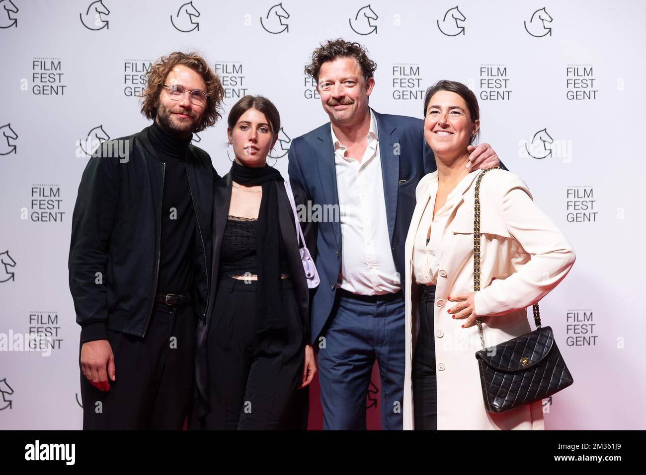 unidentified, unidentified, actor Ben Segers and Lenny Van Wesemael ...