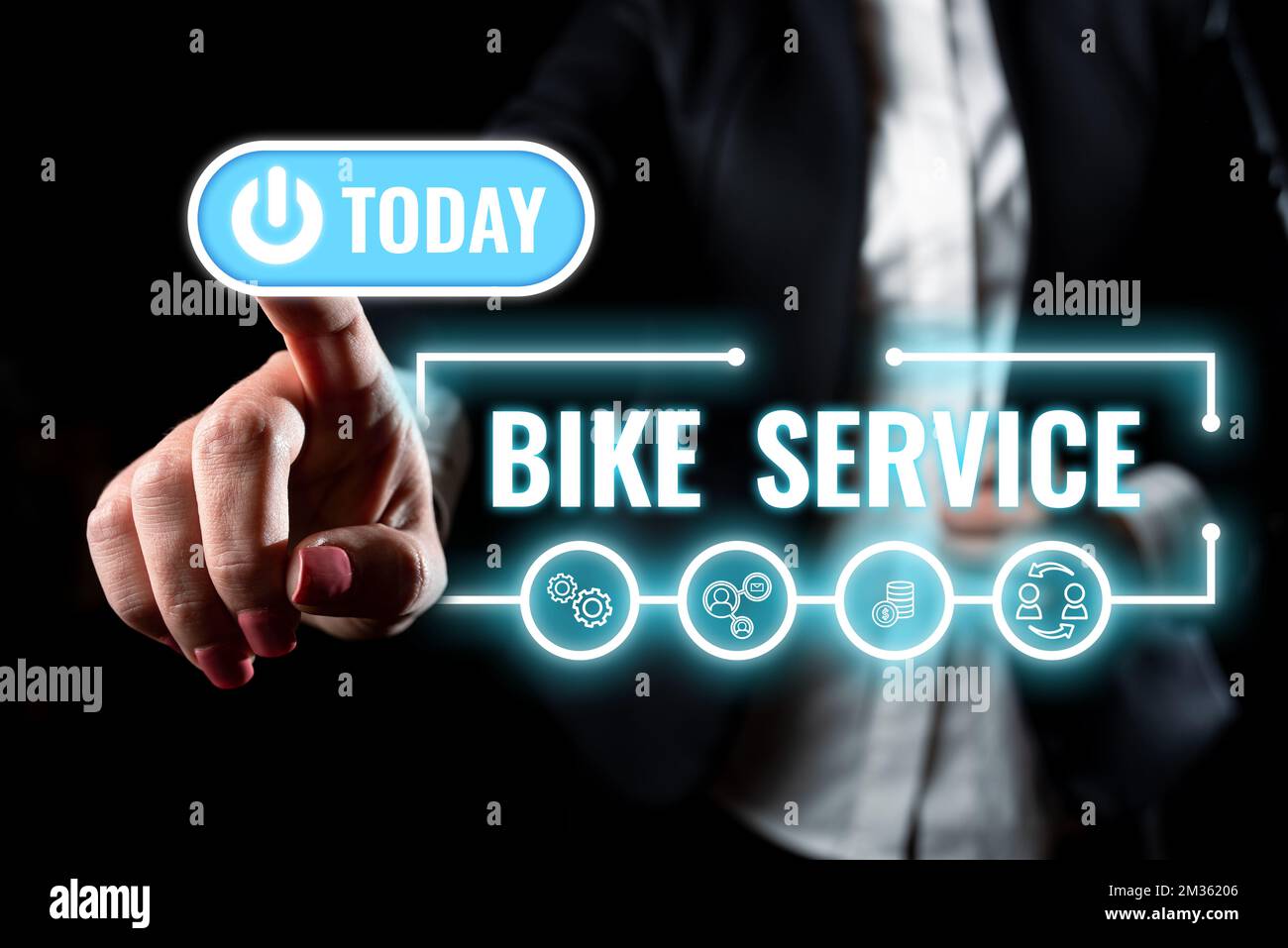 Handwriting text Bike Service. Word Written on cleaning and repairing ...