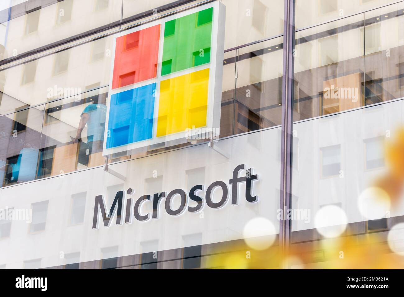 NEW YORK, USA - MAY 15, 2019: Microsoft store in Manhattan. Microsoft ...