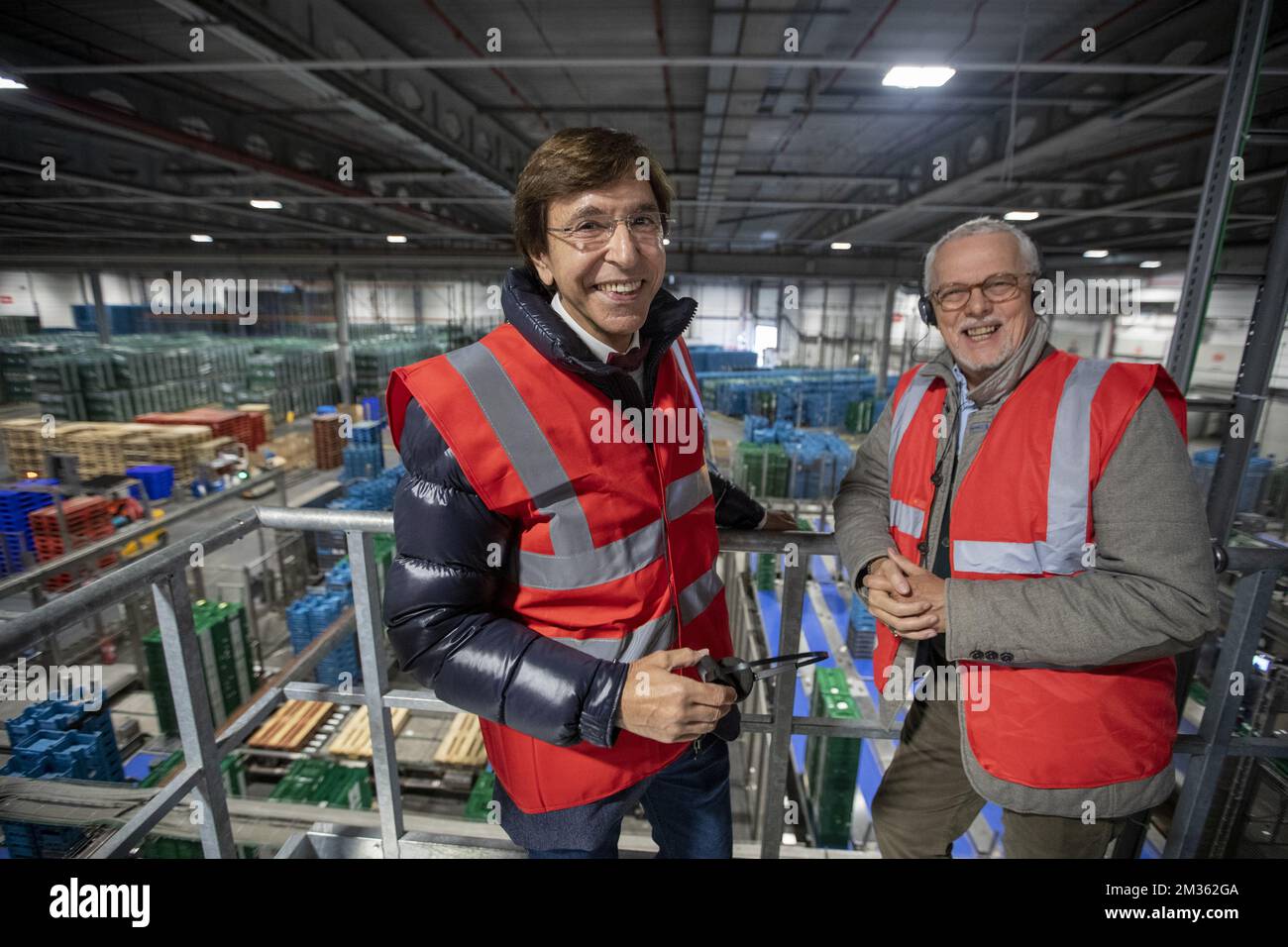 Walloon Minister President Elio Di Rupo and Colruyt CEO Jef Colruyt ...