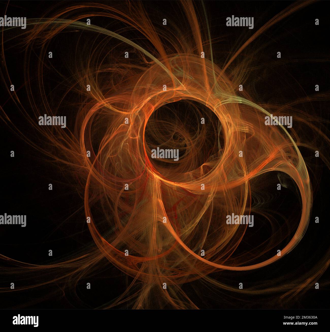 illustration of orange space planet star system, color graphics ...