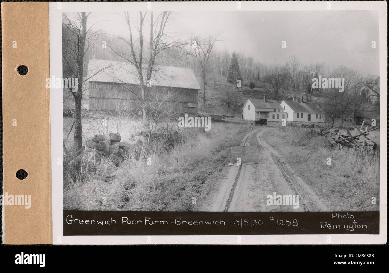 Greenwich Poor Farm, house, barn, etc., Greenwich, Mass., Mar. 5, 1930 ...