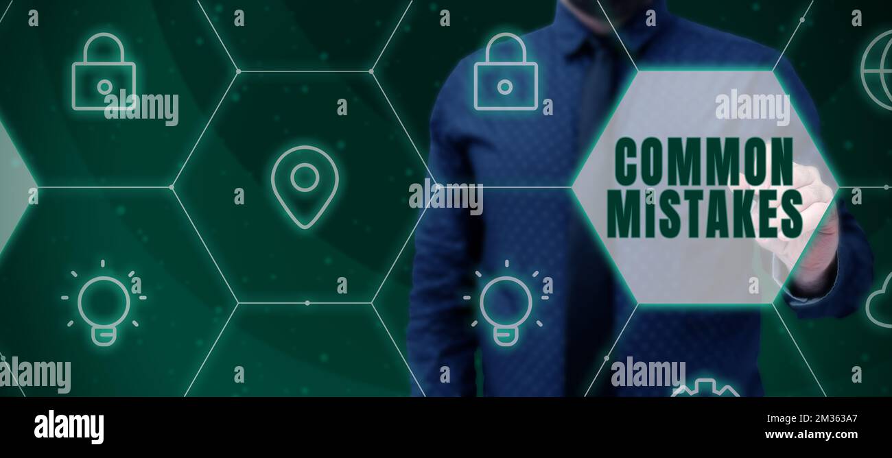 Conceptual display Common Mistakes. Internet Concept actions that are ...