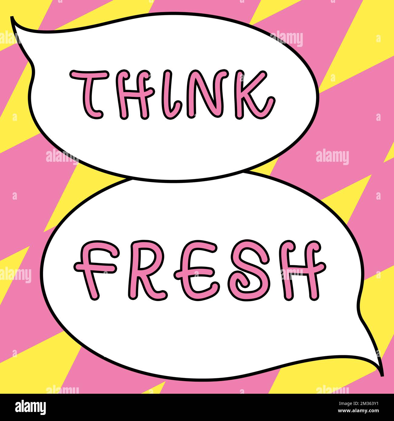 Text showing inspiration Think Fresh. Internet Concept Thinking on ...