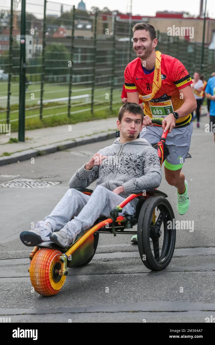 Illustration picture shows the 17th edition of the DHL Brussels Ekiden relay marathon, Saturday ...
