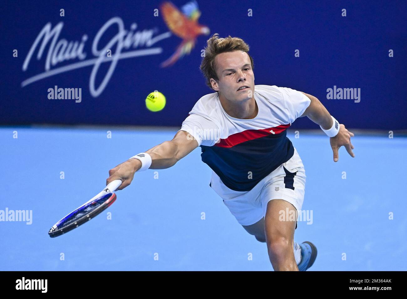 Belgian Michael Geerts pictured in action during a match between ...