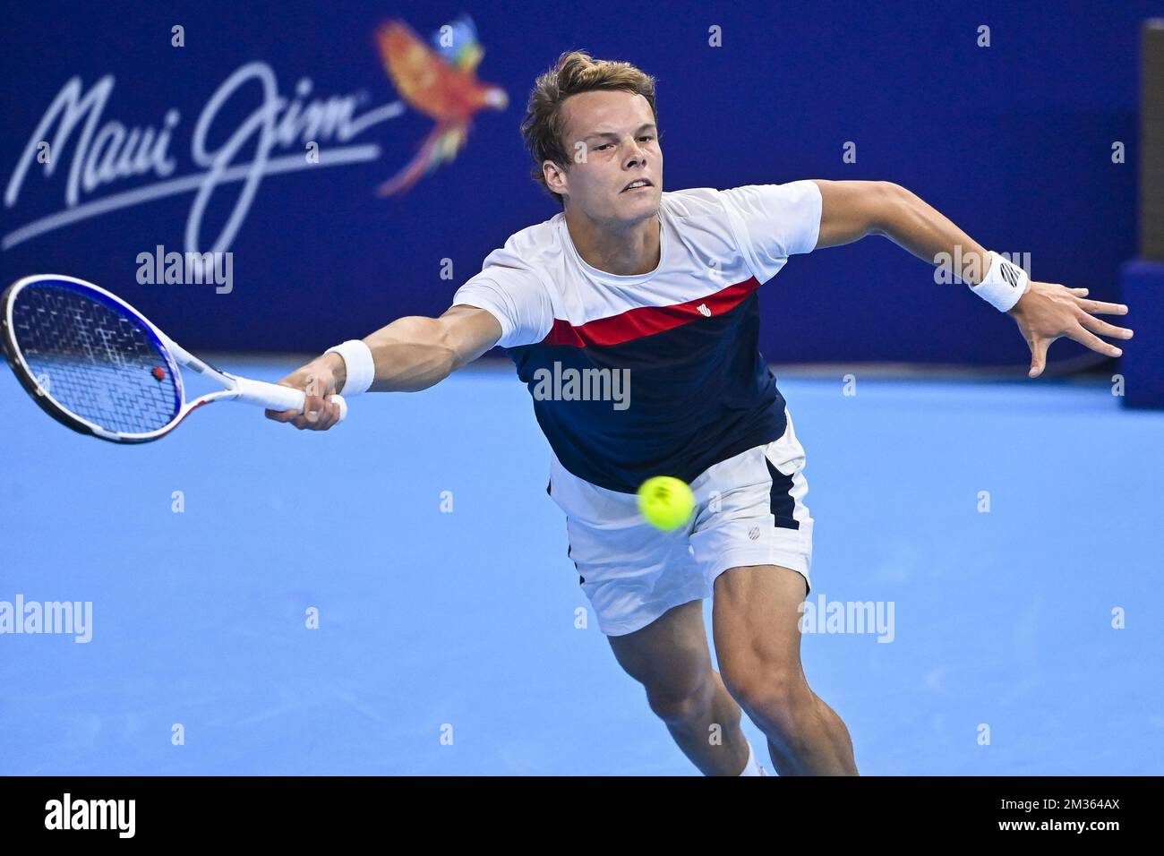 Belgian Michael Geerts pictured in action during a match between ...