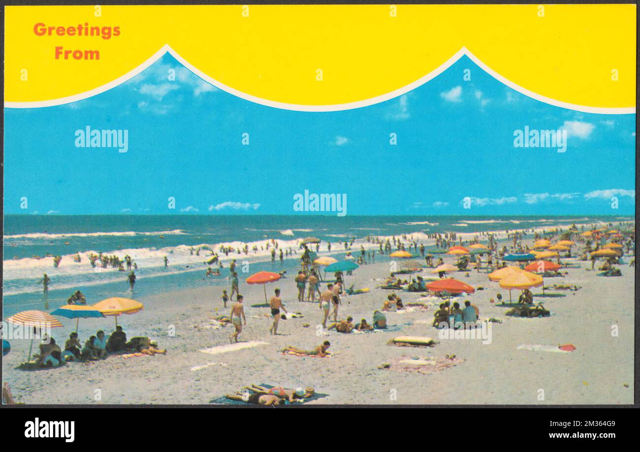 Greetings from , Beaches, Tichnor Brothers Collection, postcards of the ...
