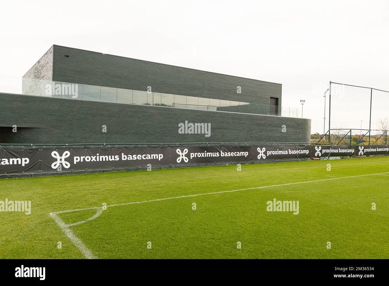 The new building of Proximus Basecamp pictured during a training ...
