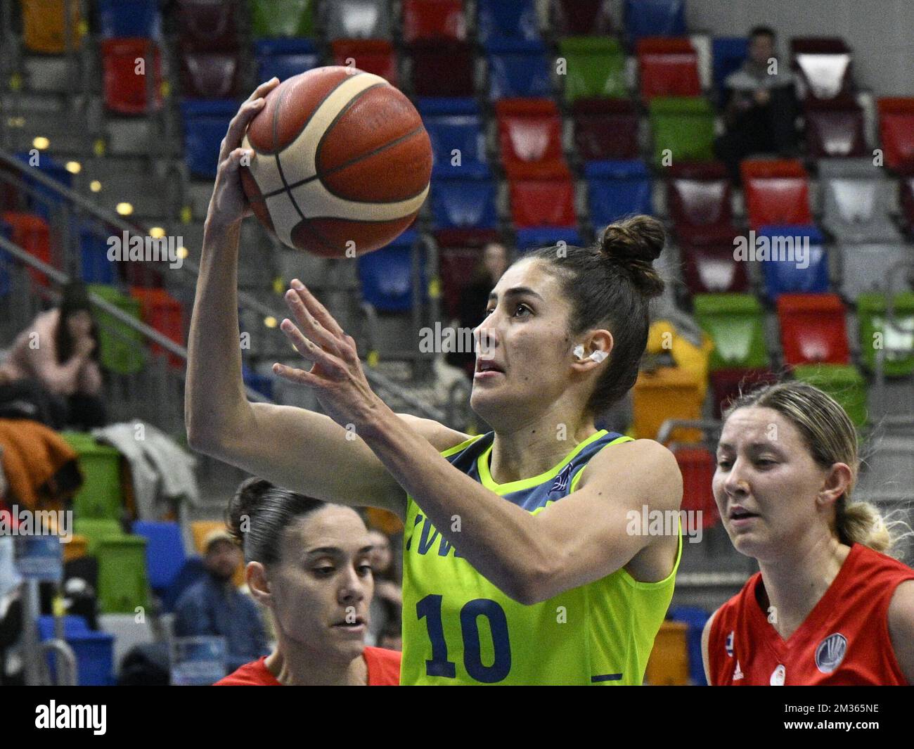 Prague, Czech Republic. 14th Dec, 2022. Maria Conde of USK in action ...